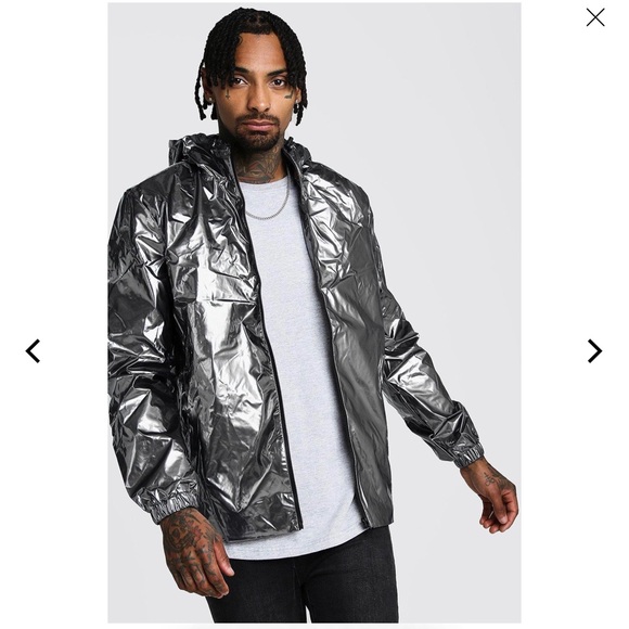 Boohoo | Jackets & Coats | High Shine Hood Jacket | Poshmark